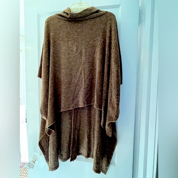 P Luca | Sweaters | Chestnut Cowl Necked Poncho Xl | Poshmark
